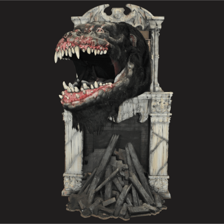 FIX727- Ornate Gothic Fireplace Creature ⋆ Scare Factory