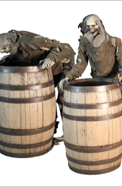 ZMB806- Zombie Puking in Barrel ⋆ Scare Factory
