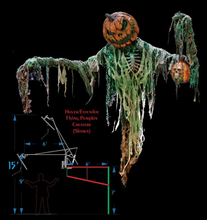 Giant Hover/Extender Flyer (Pumpkin Creature) ⋆ Scare Factory