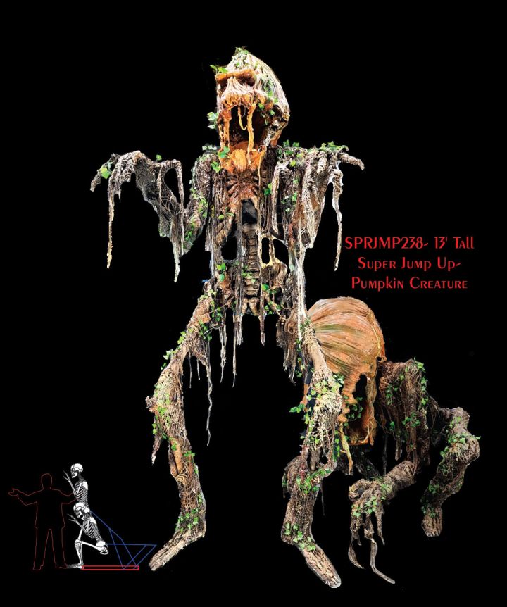 13' Tall Super Jump Up- Pumpkin Creature ⋆ Scare Factory